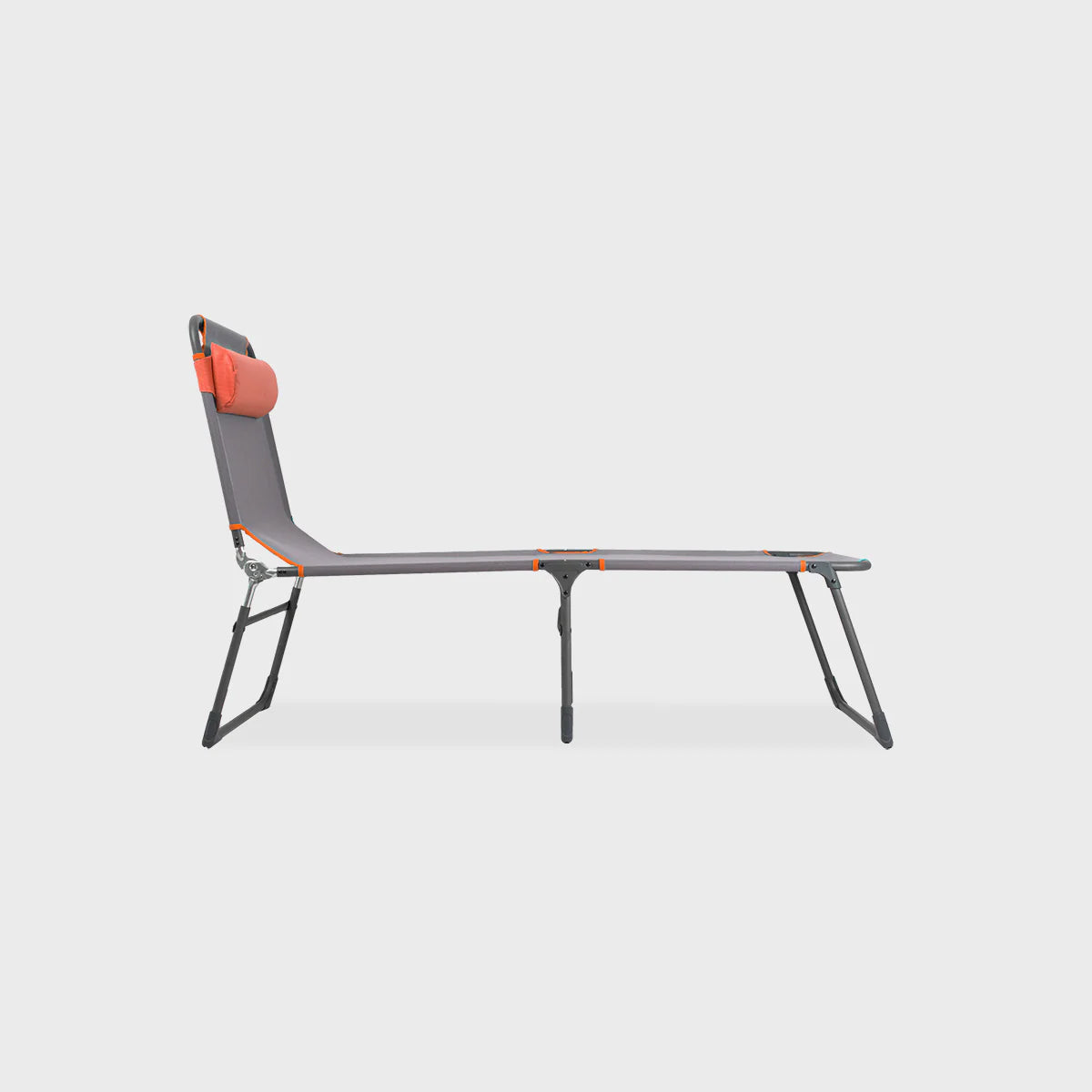 Portal Outdoor - Ava Camping Lounger Classic Grey/Orange
