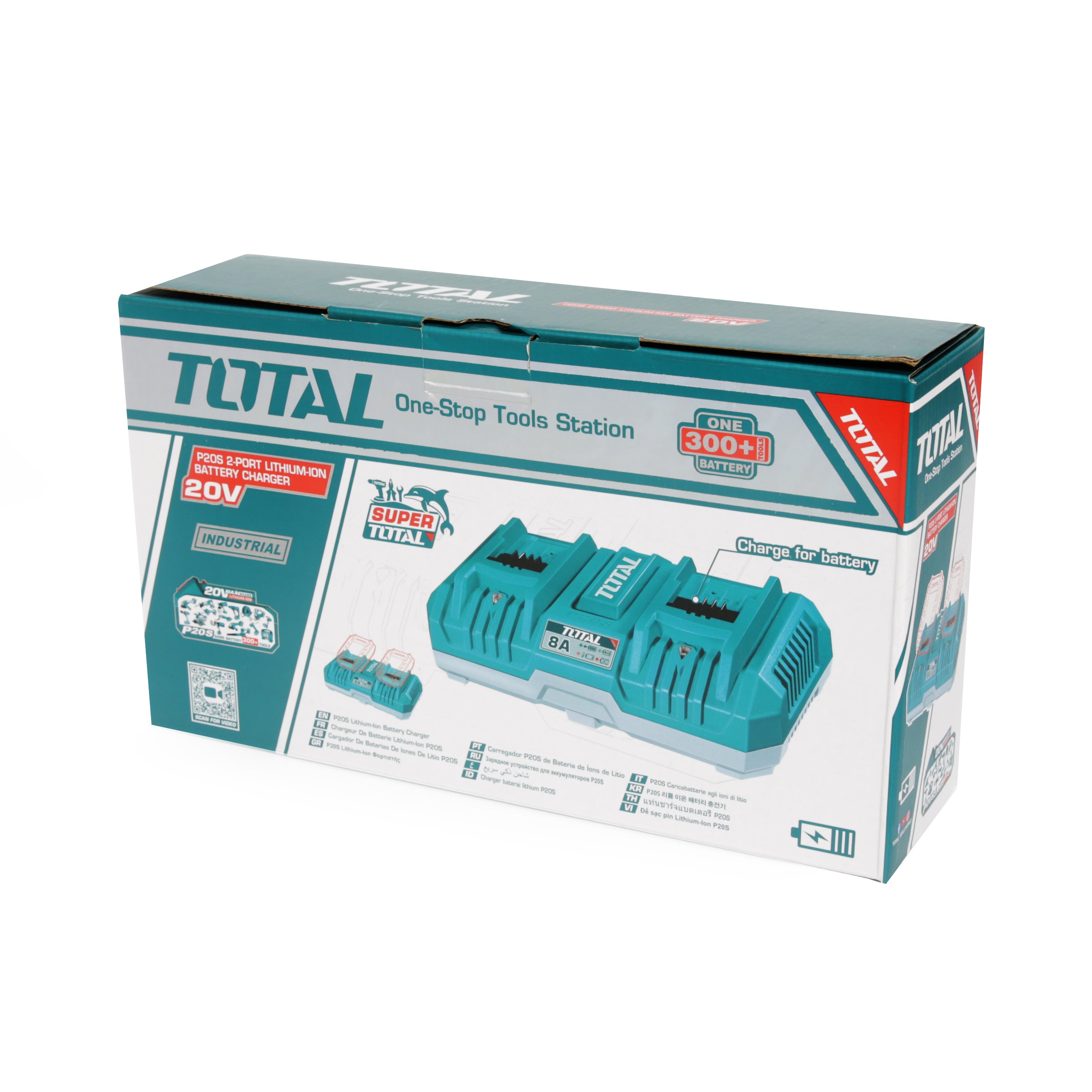 Total Li-Ion 20V 2 Port Charger - TFCLI2082