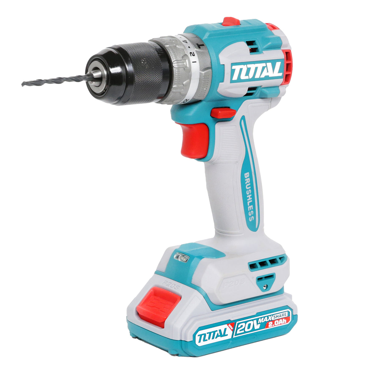 Total Li-Ion 20V Compact Brushless Impact Drill (with 2 x Batteries