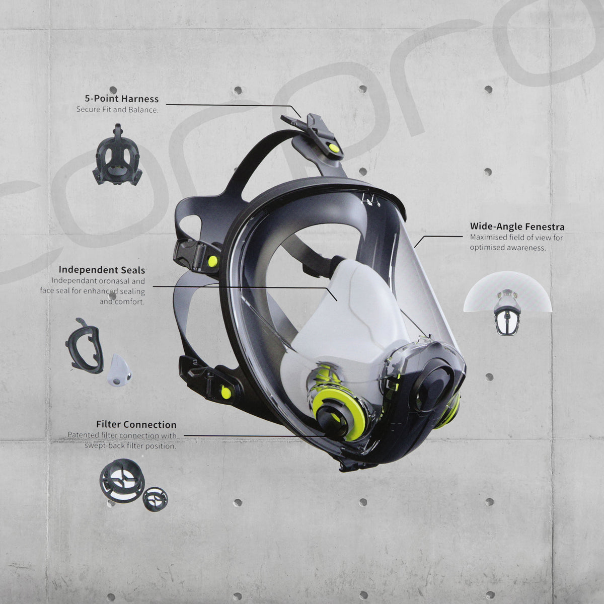 Corpro - Full Face Mask FFM1600 - Small, Medium & Large